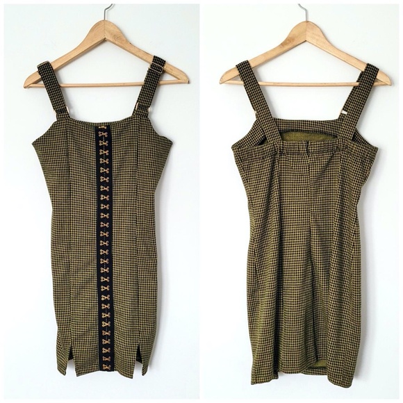 Dolls Kill | Dresses | Dolls Kill Honey Punch Yellow Plaid Hook Mini ...